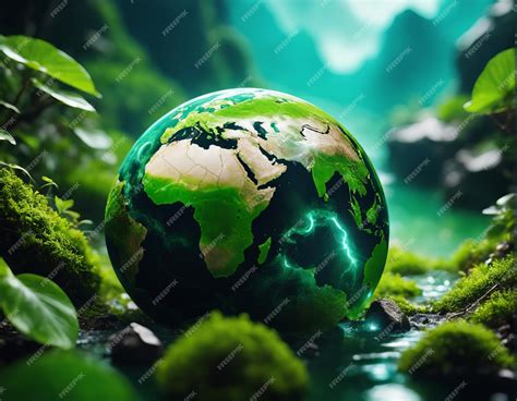 Premium Ai Image Planet Earth And Green Grassplanet Earth And Green