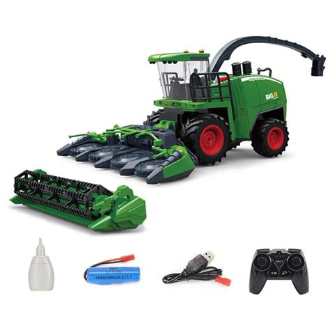 124 Remote Control Tractor Toy With Harvester Rc Tractor Farm Toys For