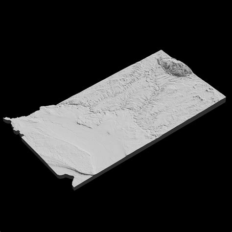 🇺🇸 Usa State Of South Dakota Topographic Map 3d Terrain Elevation