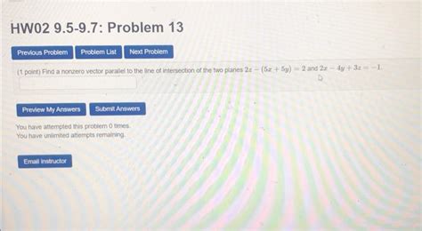 solved 1 point find a nonzero vector parallel to the line
