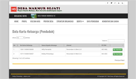 Podes Web Portal Desa Responsive Dengan Php Dan Mysql Phpmucom