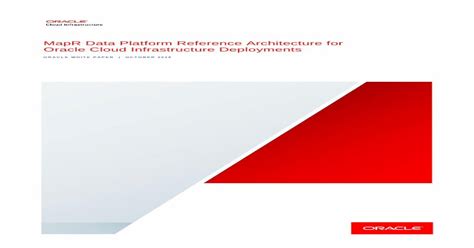 Pdf Mapr Data Platform Reference Architecture For Oracle Cloud