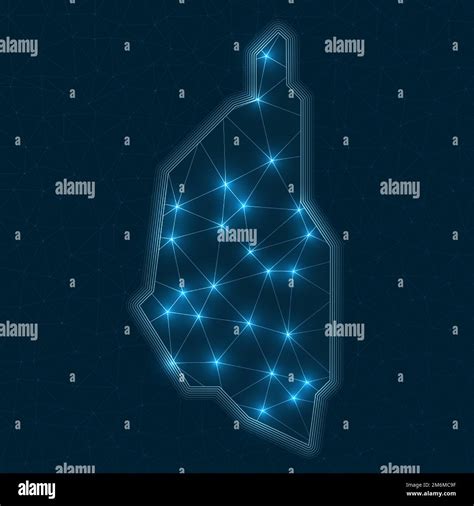 penang island network map abstract geometric map of the island