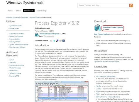 Install Process Explorer Process Explorer