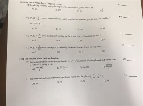 solved f x y xy over the triangular region with vertices