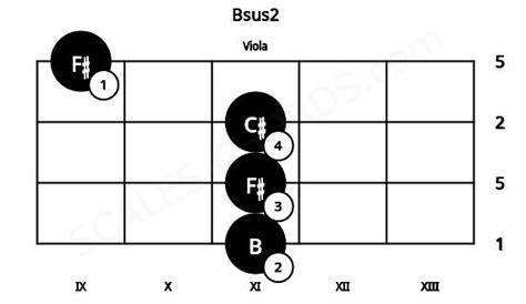 Bsus2 Viola Chord B Suspended Second Scales Chords