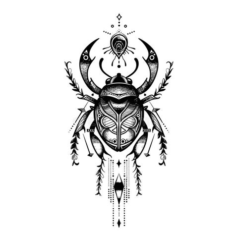 A Black And White Drawing Of A Bug With A Spider Web Design For Your