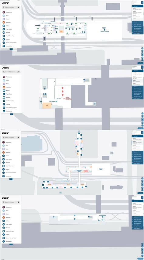 Phoenix Sky Harbor International Airport Terminal 3 Map Most Up To