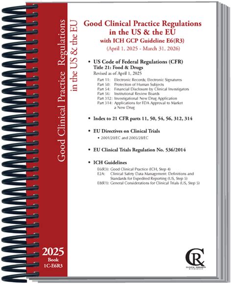 Book 1c Fdae6r3 2025 Good Clinical Practice Regulations In The Us Andam