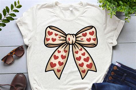 Valentine Coquette Bow Valentines Day Graphic By T Shirt Design Bundle