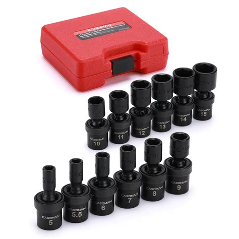 Casoman 14 Inch Drive Universal Impact Socket Set 12 Pieces Set