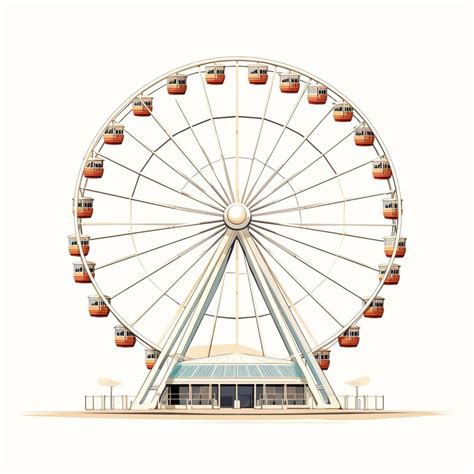 Premium Vector Ferris Wheel Cartoon Vector