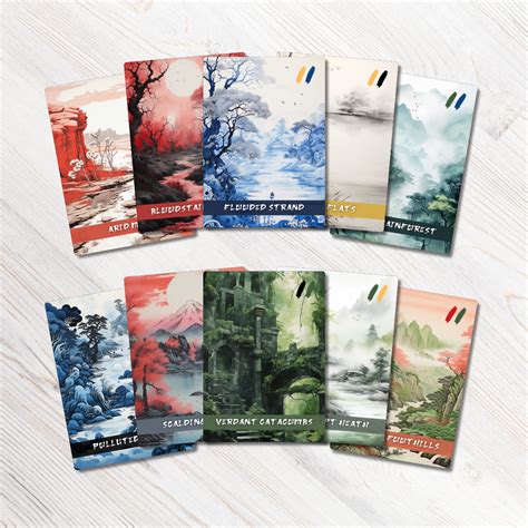 Mtg Proxy Fetch Lands Pack Ink Art The Proxy Forge Premium Magic The Gathering Custom Cards