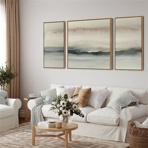 Extra Large Framed Wall Art Pictures For Living Room Abstract Set Of