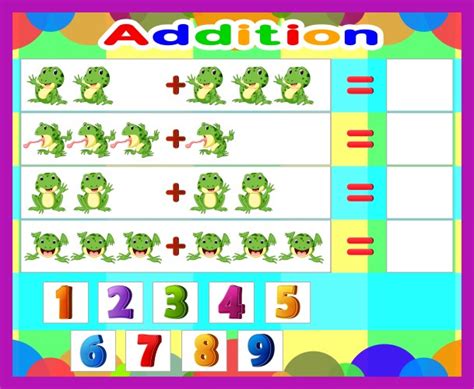 Frog Math Game Educational Worksheet Royalty Free Vector Vectorstock