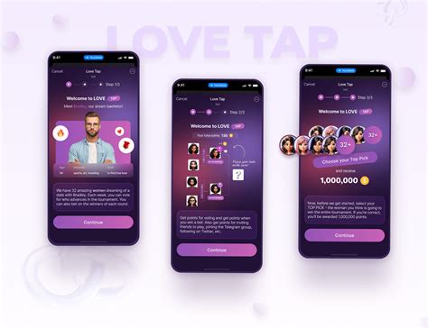 UI UX Design Mobile App Love Tap Application Behance