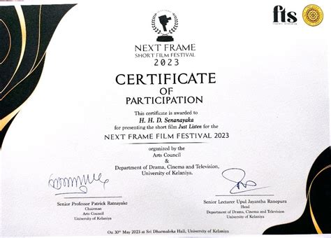 Harindu Senanayaka On Linkedin Just Listen 2023 Awarded 1st Certificate Of Participation