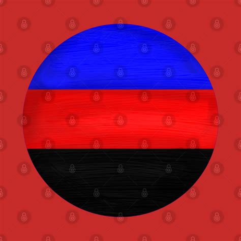 Polyamorous Pride Flag Colours Circular Polyamorous Long Sleeve T