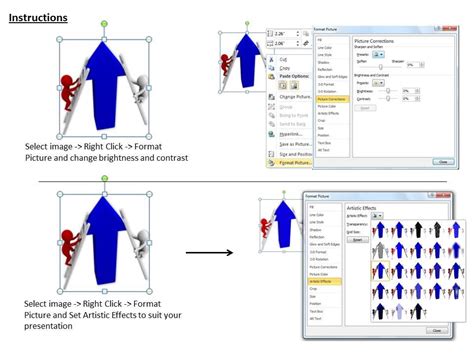 D Men Climbing An Arrow Ppt Graphics Icons Powerpoint PowerPoint Slide Presentation