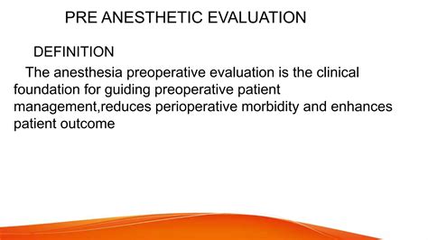 Pre Anesthetic Evaluation Pptx