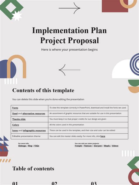 Implementation Plan Project Proposal By Slidesgo Pdf Expense