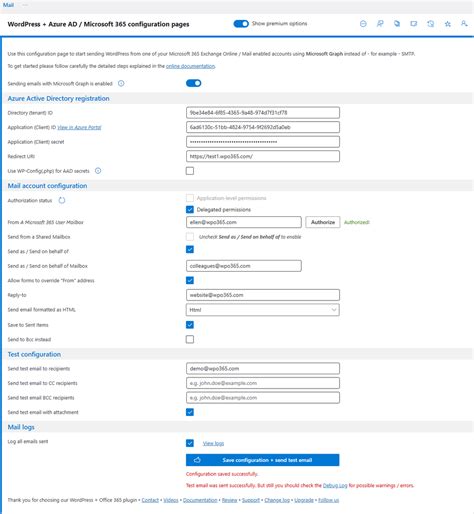 Wordpress 용 Wpo365 Microsoft 365 Graph Mailer 다운로드 Wordpress 용 Wpo365 Microsoft 365 Graph Mailer 다운로드