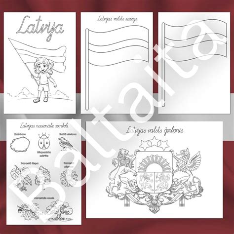 Latvija Krāsojamās Lapas Mācību Materiāli