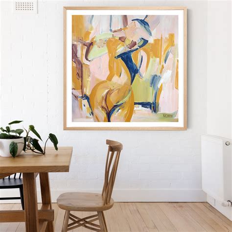 Mustard Nude Modern Art Abstract Print Wall Art Print Large