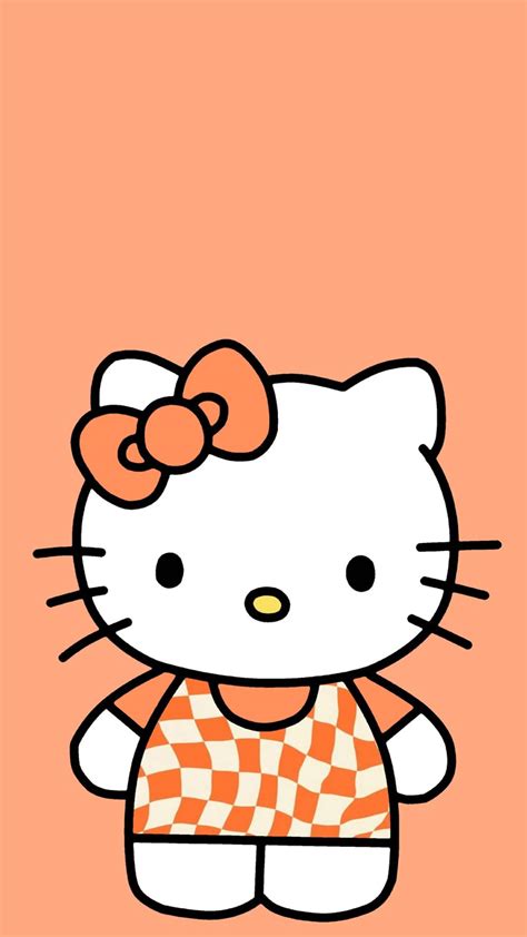 Trippy Orange Hello Kitty Wallpaper Hello Kitty Iphone Wallpaper