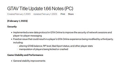 Gta 5 Update Addresses Pc Security Issues Regarding Online Exploits
