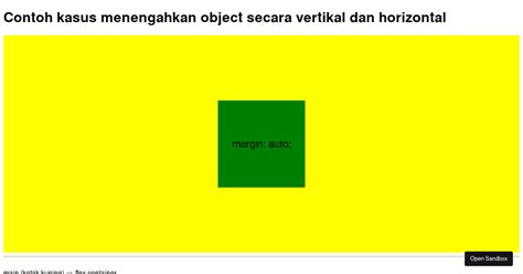 Contoh Margin Auto Dalam Flexbox Codesandbox