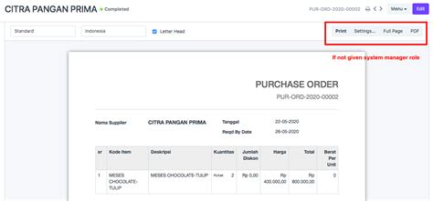 Bug Button For Customize Print Format Not Showing Up But User Can