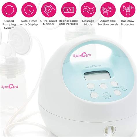 Spectra S1 Plus Portable And Rechargeable Electric Breast Pump With Tote Bottles And Cooler