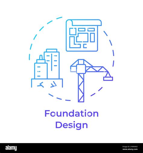 Foundation Design Blue Gradient Concept Icon Stock Vector Image And Art Alamy