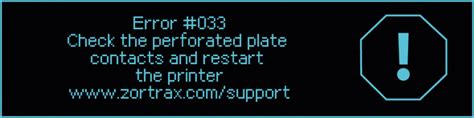Firmware Error Messages In M Series 3d Printers Zortrax Support Center