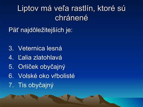 Chránené Rastliny Liptova Ppt