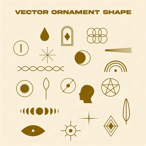 Premium Vector Abstract Shape Vintage Object Asset