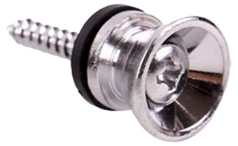 → Kobber Strap Lock Til Guitar Sølv And Sort Gratis Levering