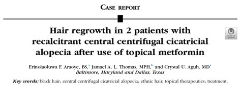 Topical Metformin Shows Potential Benefit For Late Stage Central