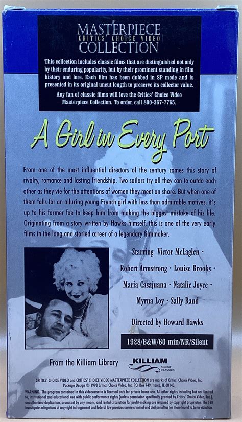 A Girl In Every Port Vhs 1928 1998 Silent Buy 2 Get 1 Free Ebay