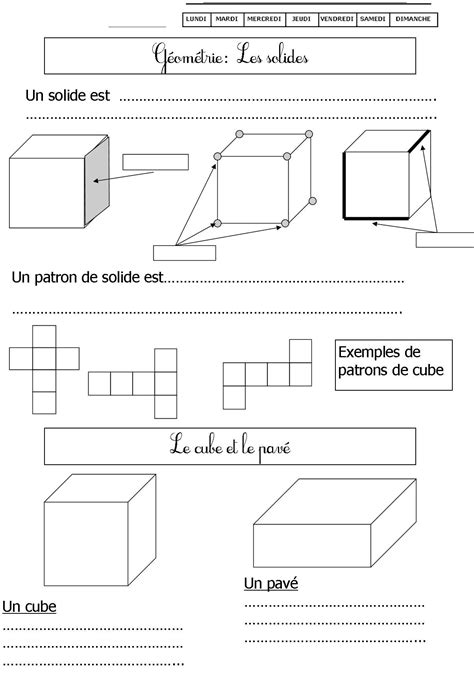 Ce1 Exercices Les Solides En Ce1 Cycle 2 Artofit