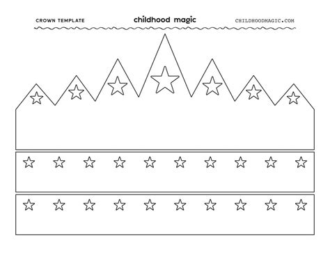 Printable Crown Template Royal Paper Crowns Scrapin Cricut Crown