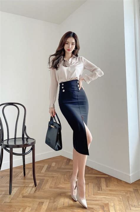Pin On Park Da Hyun Preppy Chic Outfits Girly Style Outfits Office Outfits Women