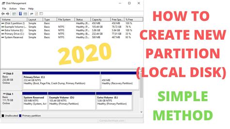 How To Create New Partition In Windows YouTube