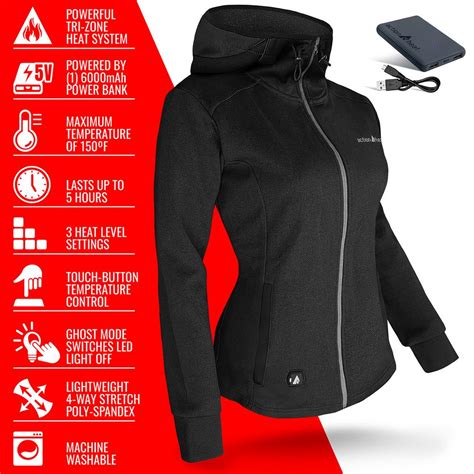 Actionheat 5v Womens Slim Fit Battery Heated Hoodie The Warming Store