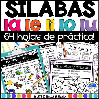 Silabas Letra L La Le Li Lo Lu Letra De La Semana Hojas De Trabajo