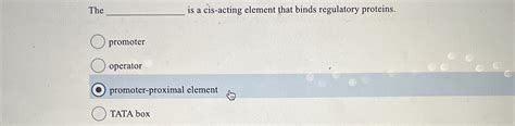 high quality solution the ﻿is a cis acting element that binds