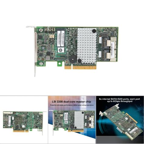 Haijiemall For Lsi 9267 8i 2208 6gb S 512mb Pci E 2 0 8port Sata Sas