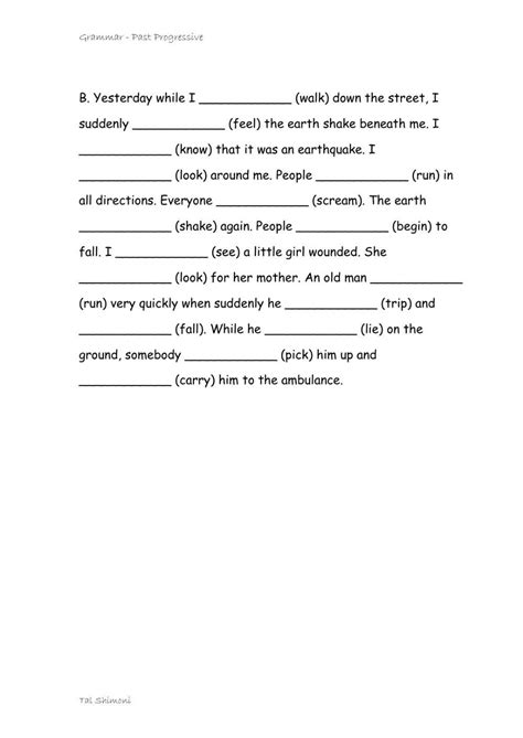 Past Progressive Free Interactive Worksheets 419262