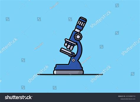 Science Laboratory Microscope Vector Illustration Science Stock Vector Royalty Free 2235890733
